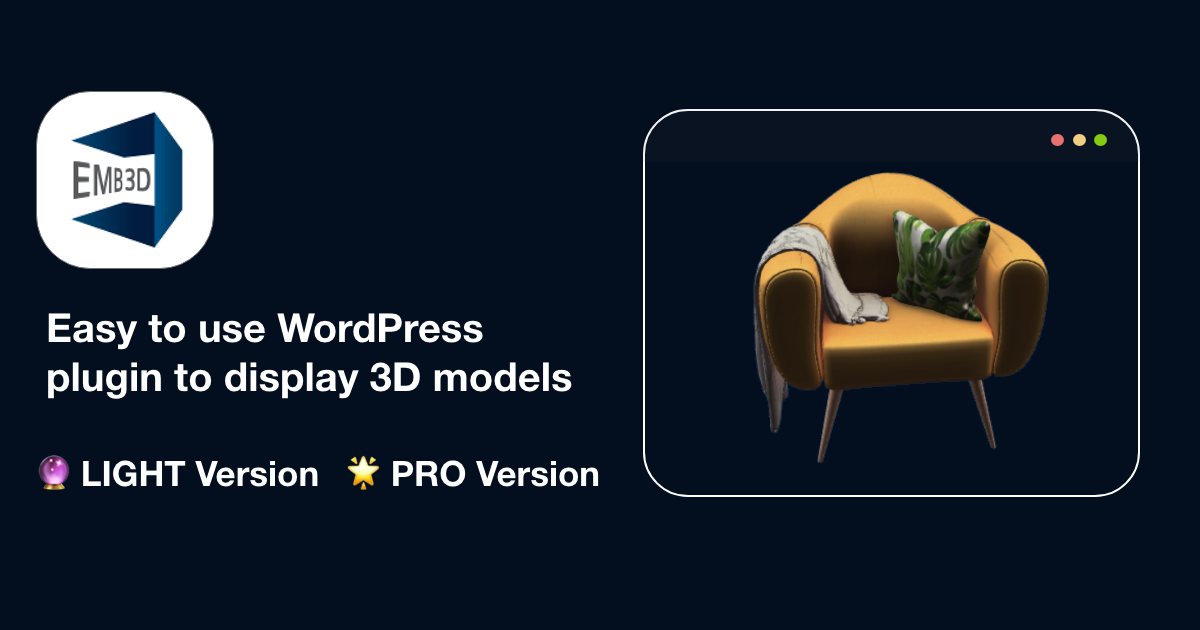 Emb3d Plugin For Wordpress Emb3d 3d Model Viewer